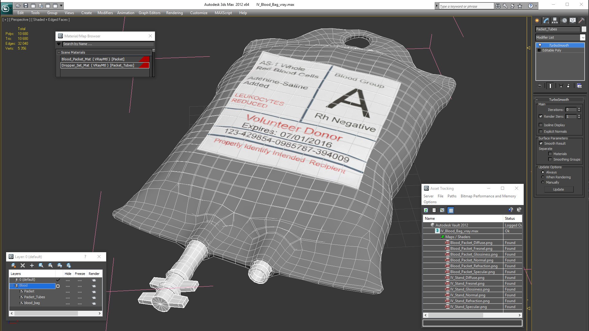 Iv blood bag 3D model - TurboSquid 1458130