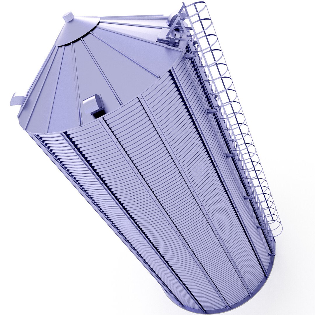 3D Farm Big Grain Silo 35 model - TurboSquid 1752143