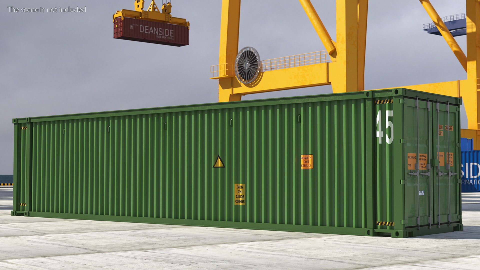 3D 45ft Shipping Container - TurboSquid 2143597