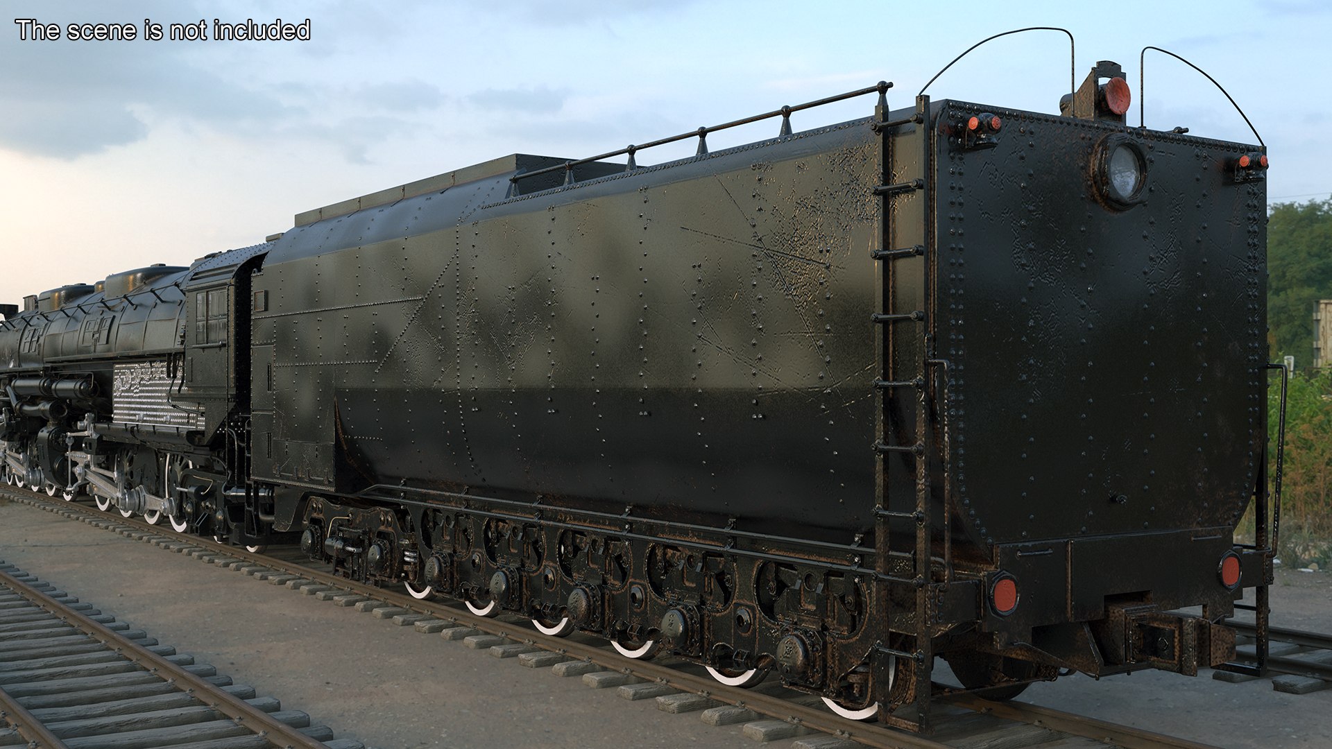 Vintage Locomotive With Trailed Tender Rigged For Maya 3D Model ...