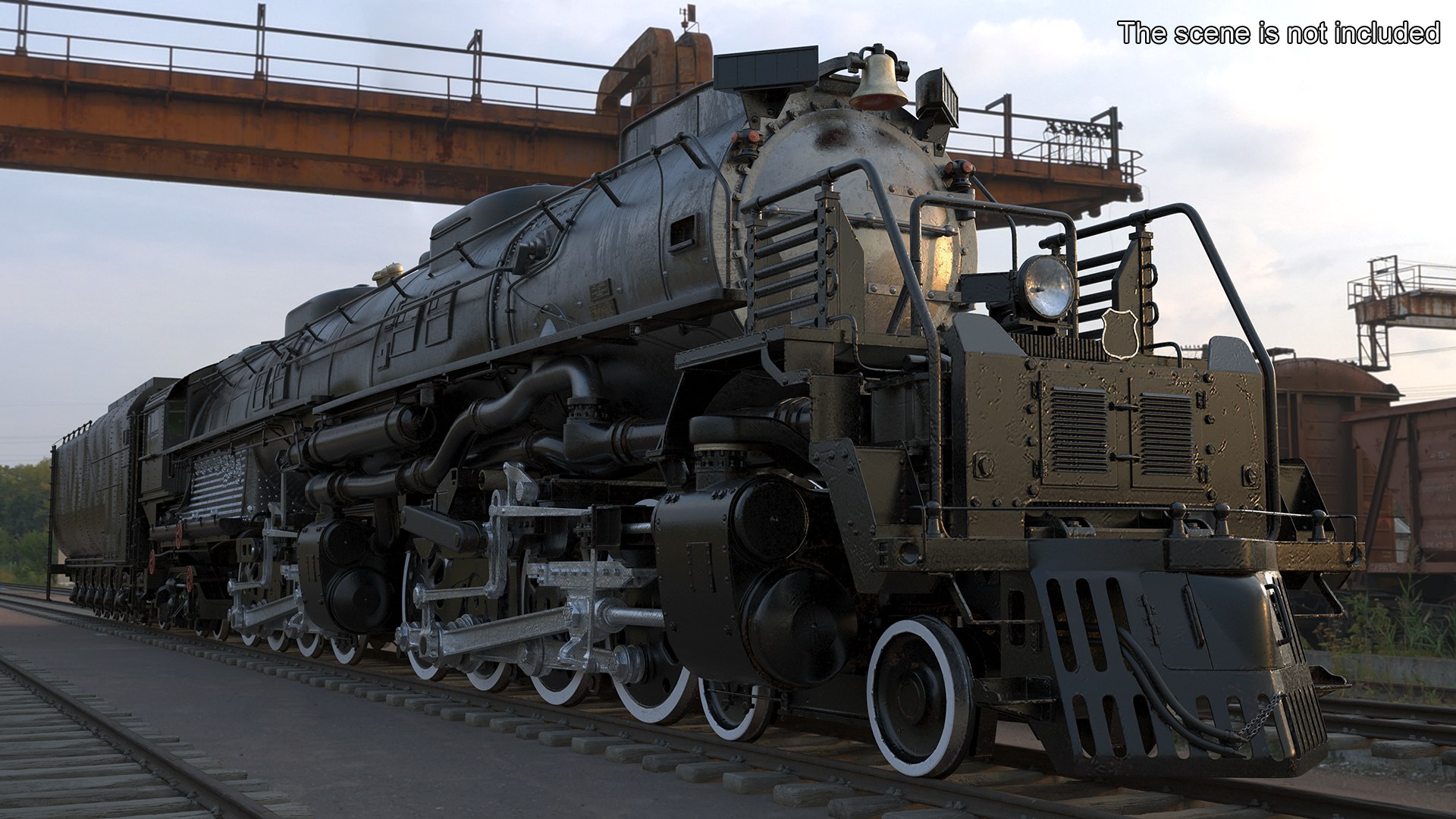 Vintage Locomotive With Trailed Tender Rigged For Maya 3D Model ...