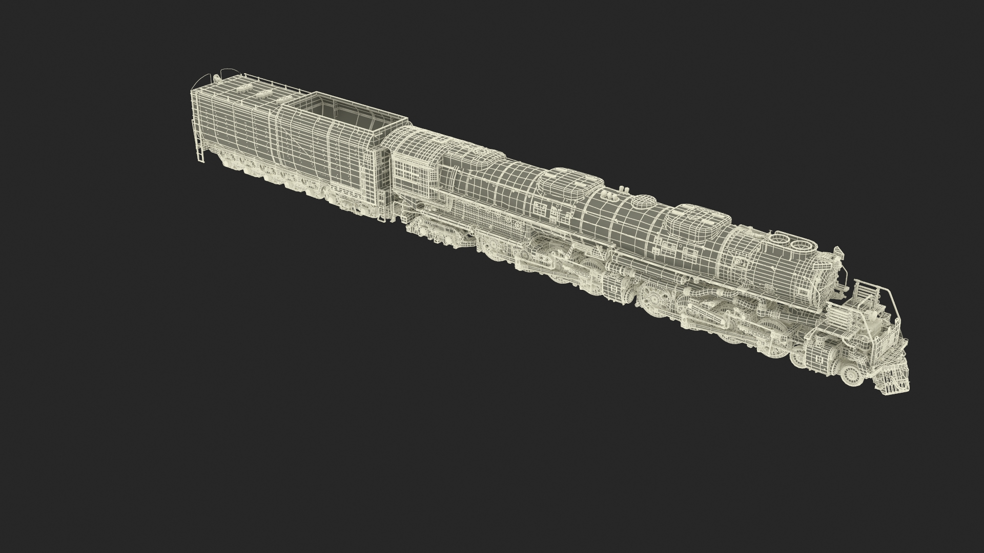 Vintage Locomotive With Trailed Tender Rigged For Maya 3D Model ...