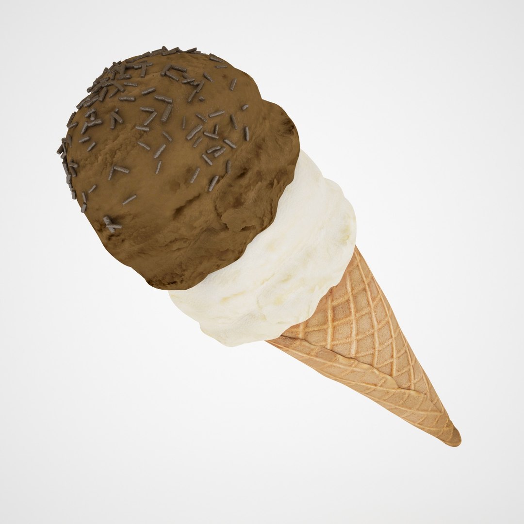 3d Double Ice Cream Cone