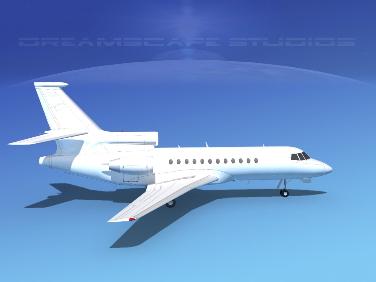 3d Turbines Dassault Falcon 900 Model