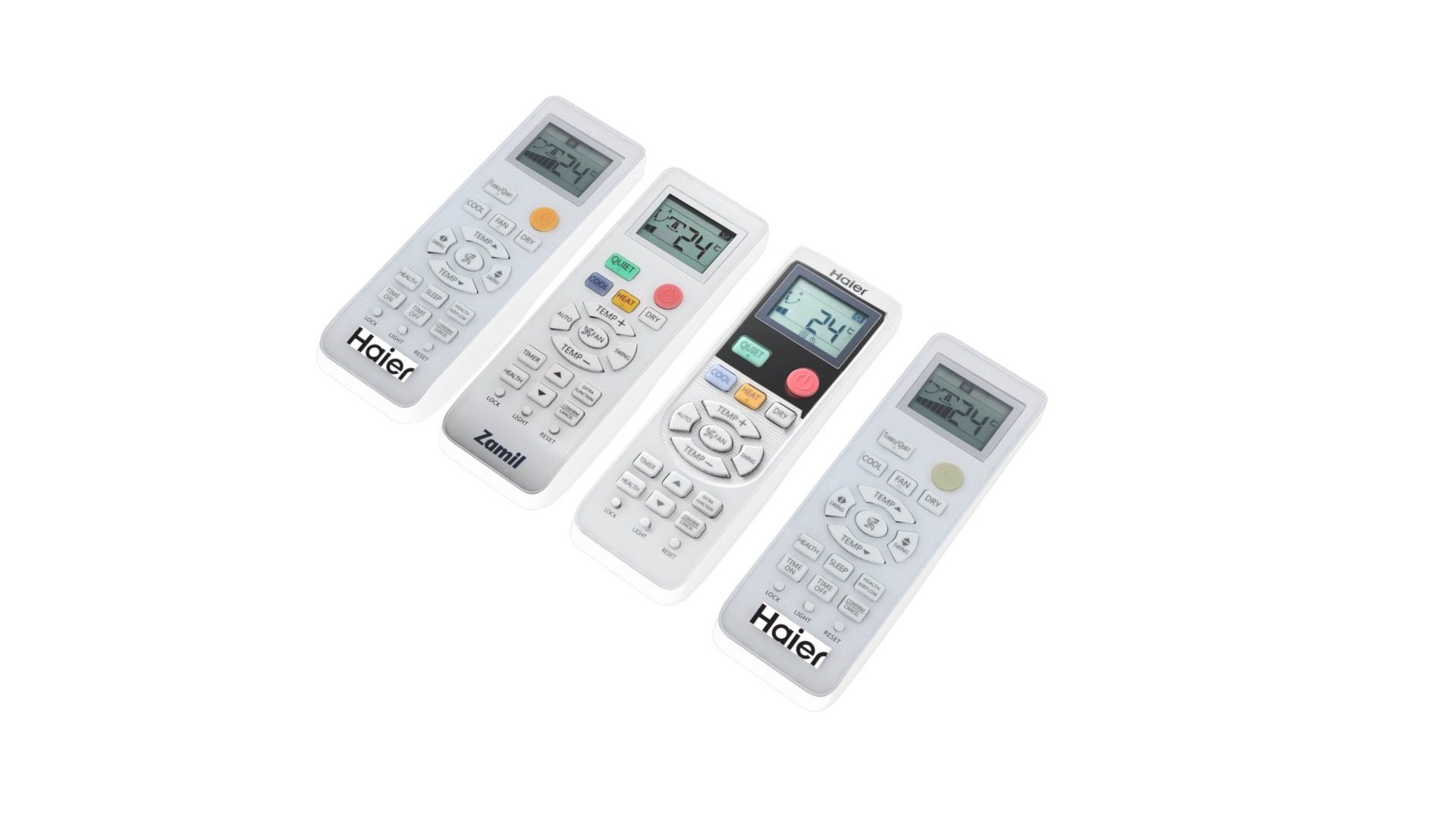 Haier Air Conditioner Remote Controls Set 3D - TurboSquid 2268881