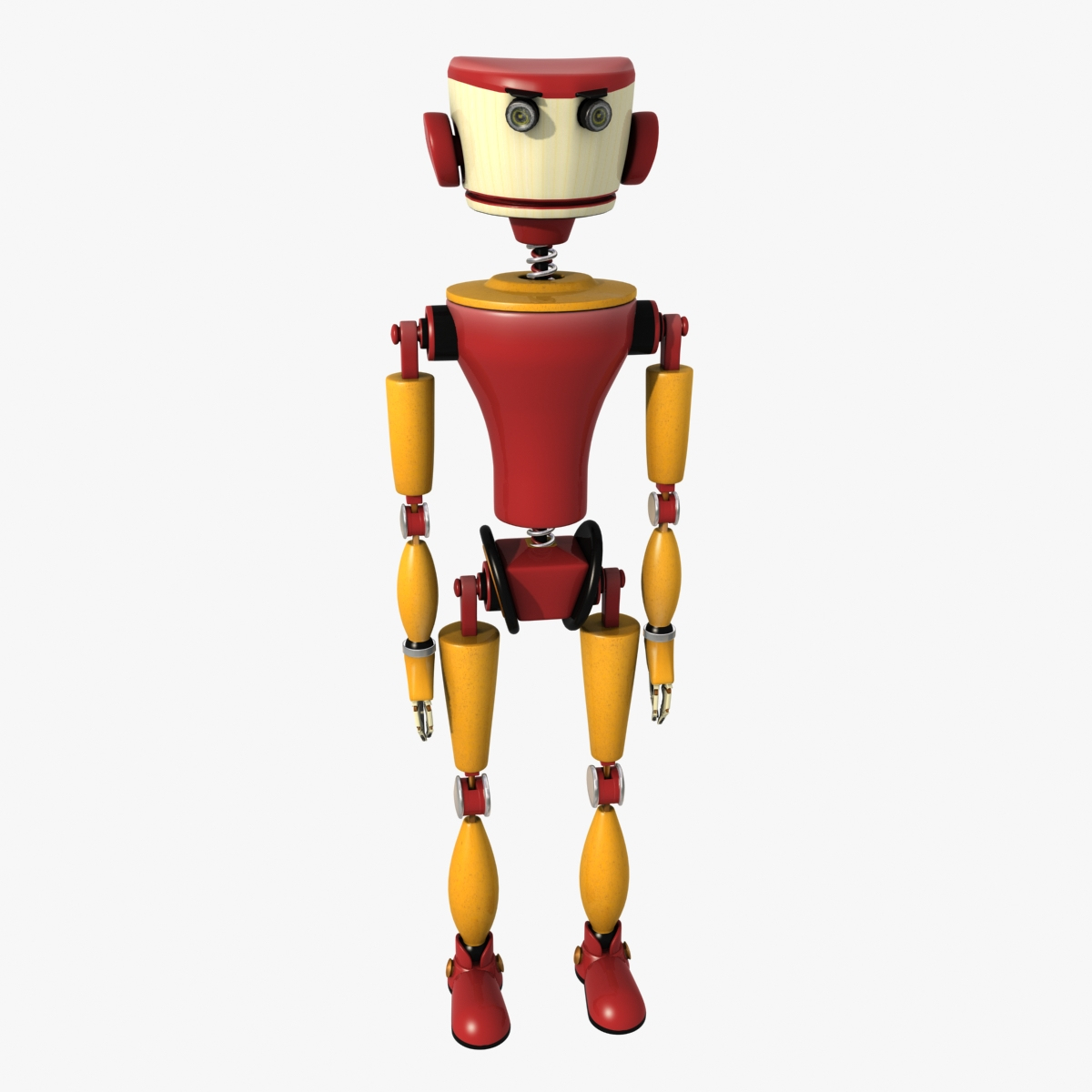 red robot 3d model
