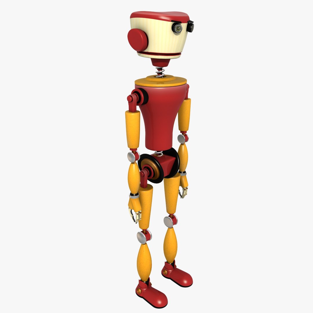 Red Robot 3d Model