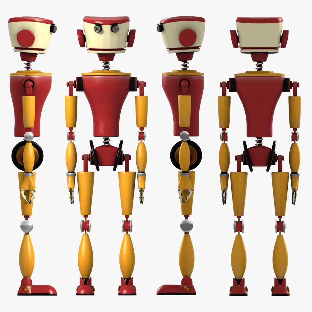 Red Robot 3d Model