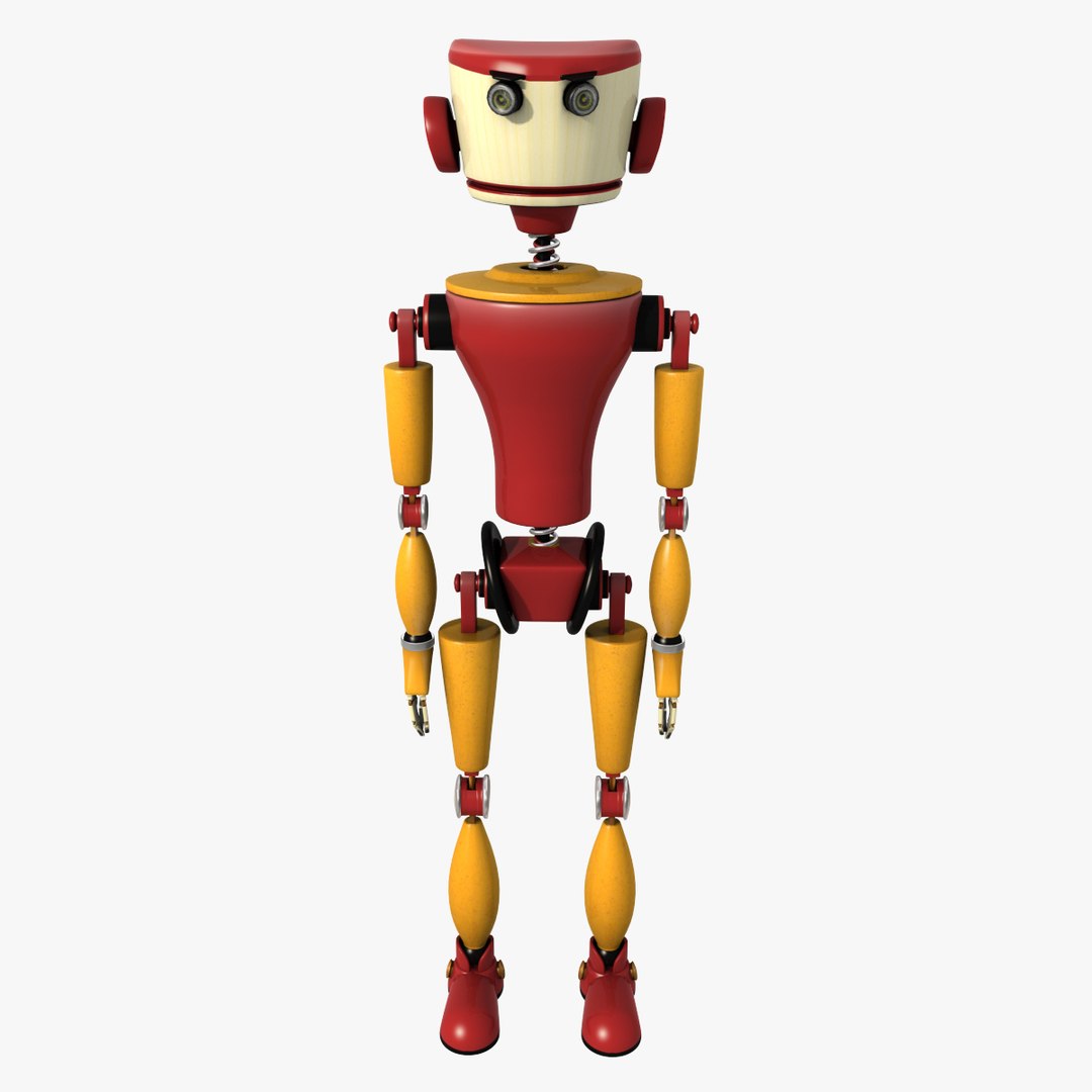 Red Robot 3d Model