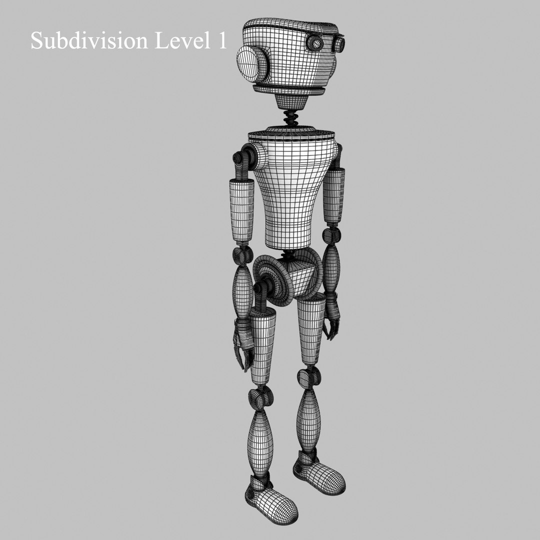 Red Robot 3d Model