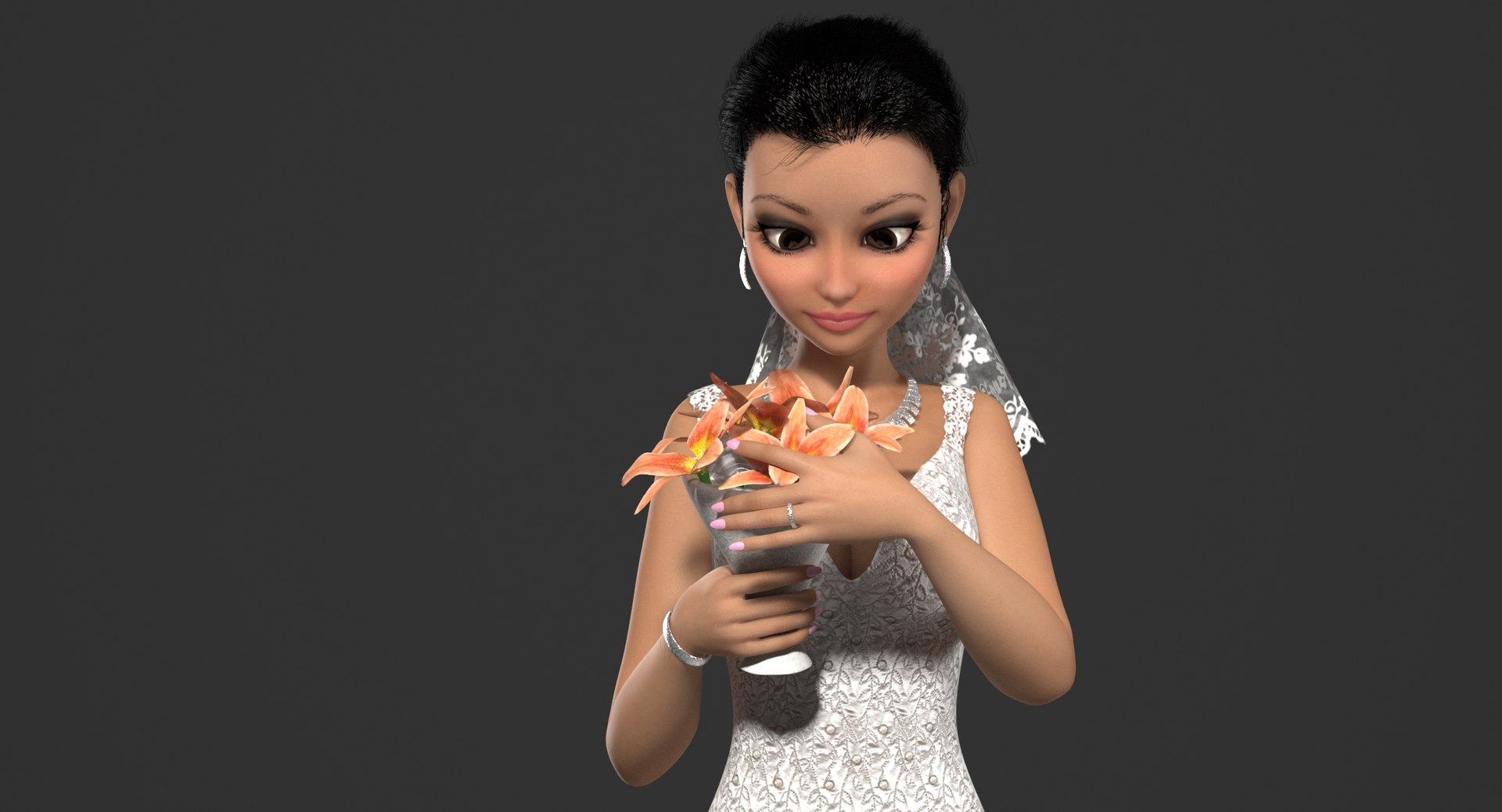 Realistic Bride Rig 3D Model - TurboSquid 1178748