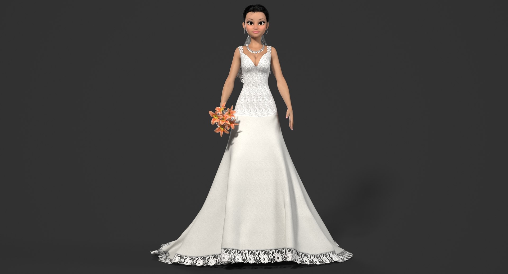 Realistic Bride Rig 3D Model - TurboSquid 1178748