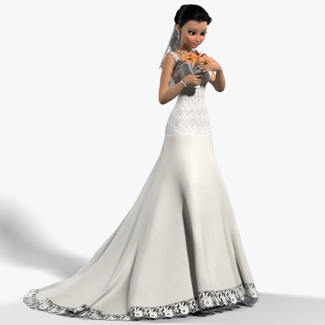 Realistic Bride Rig 3D Model - TurboSquid 1178748