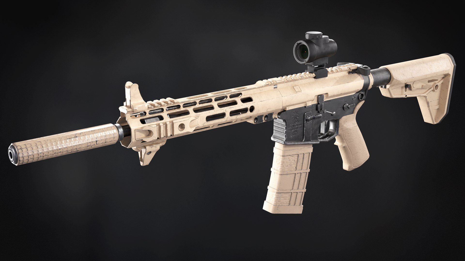 3D Model M4 Assault Rifle - TurboSquid 2090296