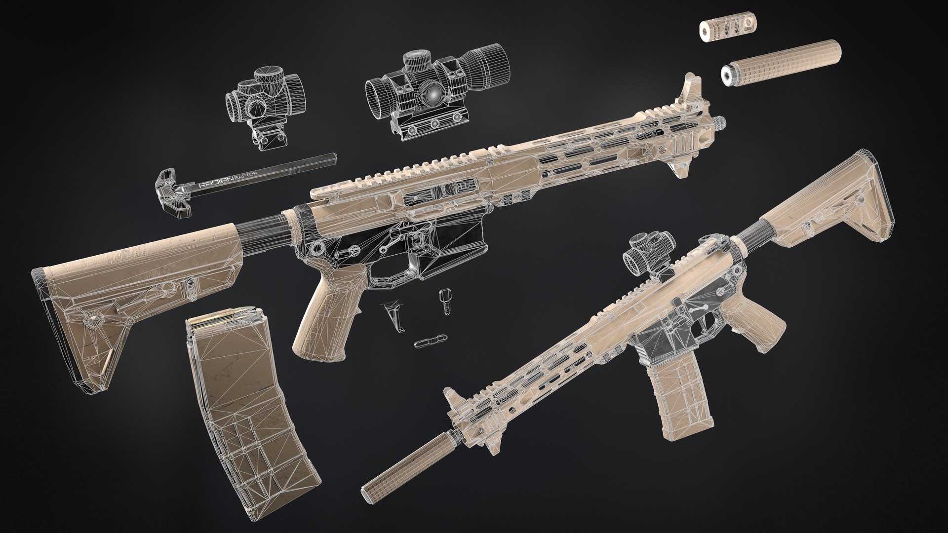 3D Model M4 Assault Rifle - TurboSquid 2090296