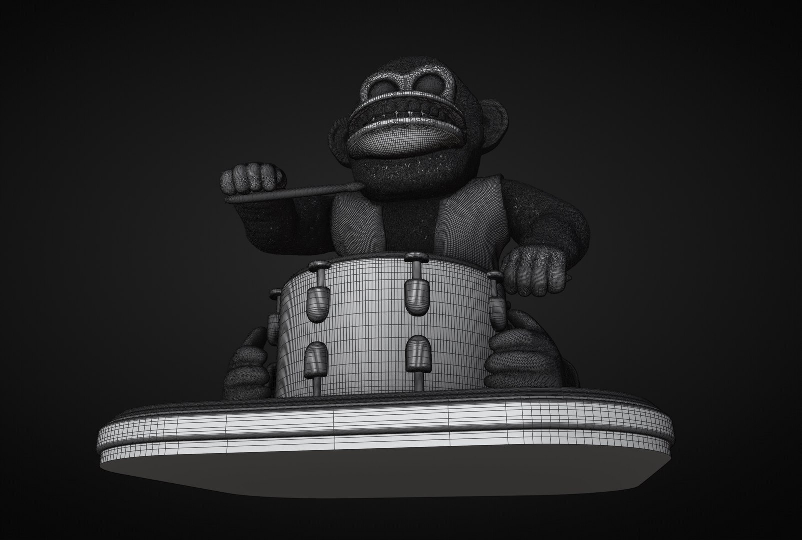 3D Monkey Drummer Toy - TurboSquid 2383675