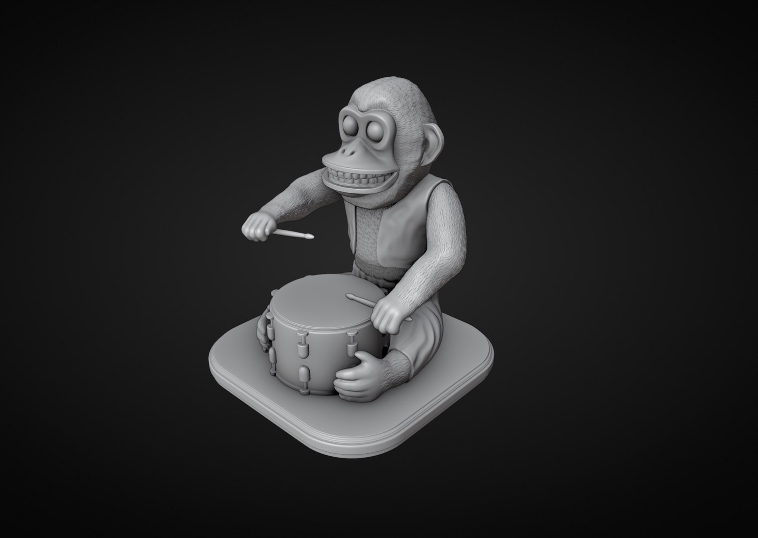 3D Monkey Drummer Toy - TurboSquid 2383675
