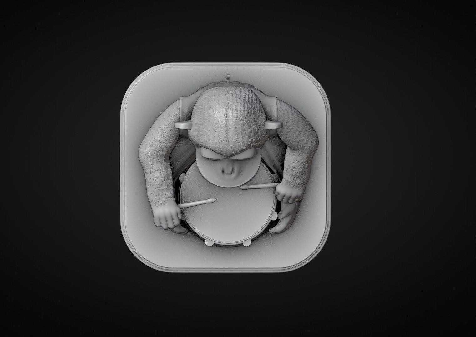 3D Monkey Drummer Toy - TurboSquid 2383675
