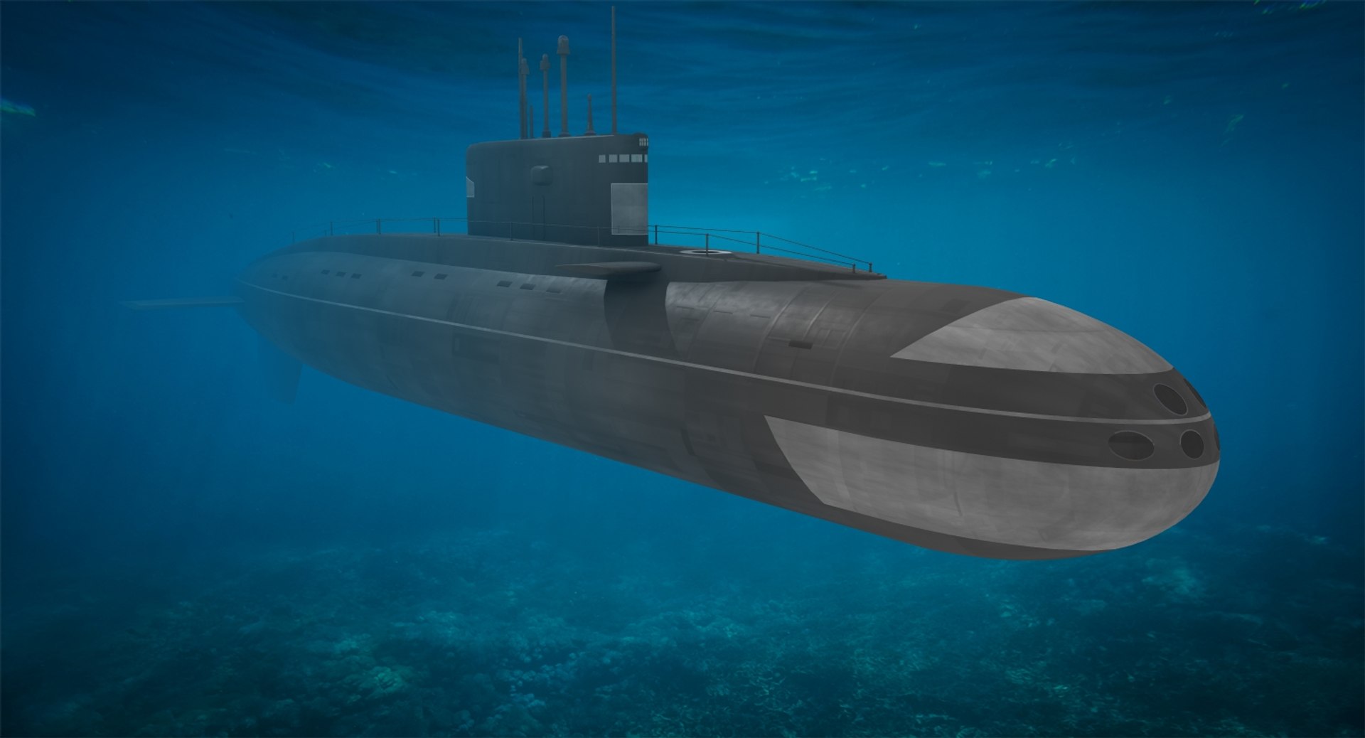 3d Model Kilo Class Submarine Iran