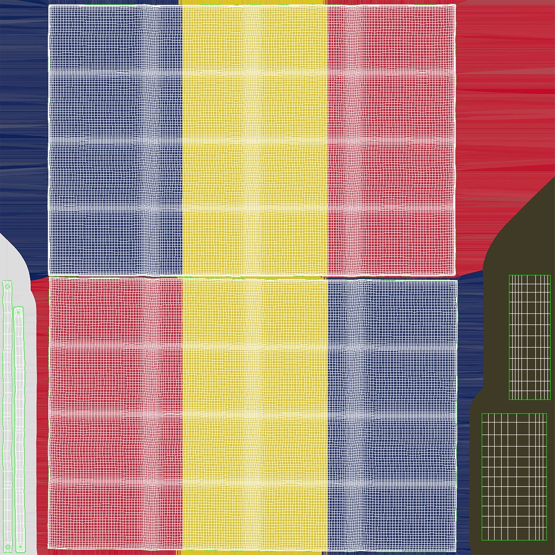 3D flag laying pose chad - TurboSquid 1617503