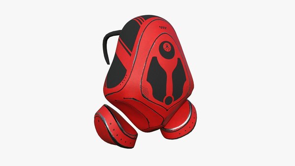 modelo 3d SciFi Backpack H09 Red - Fashion Character Design ...