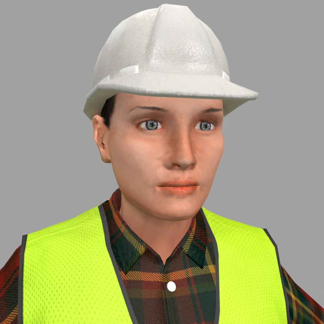 Female worker 3D model - TurboSquid 1403061