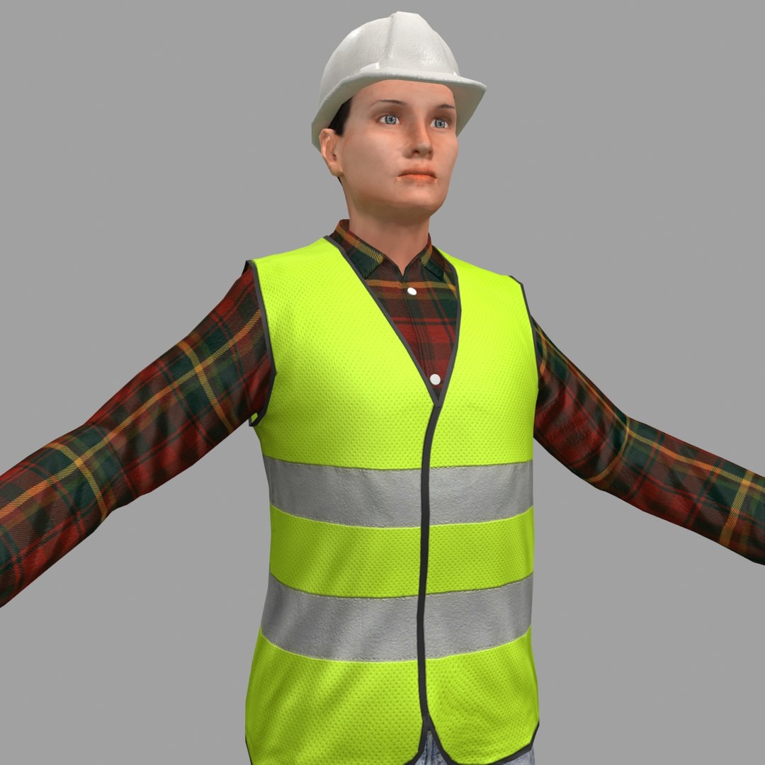 Female Worker 3D Model - TurboSquid 1403061