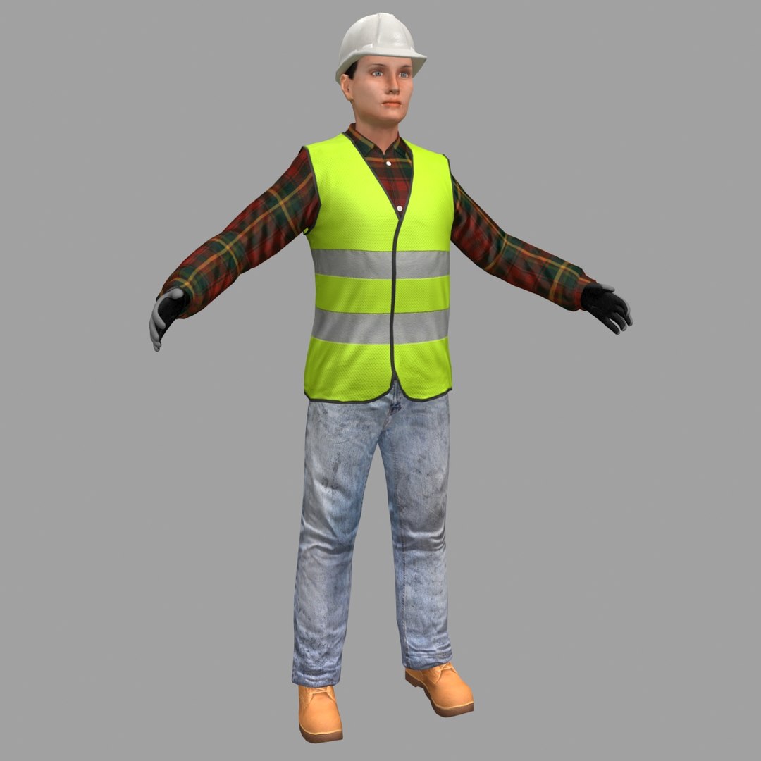 Female worker 3D model - TurboSquid 1403061