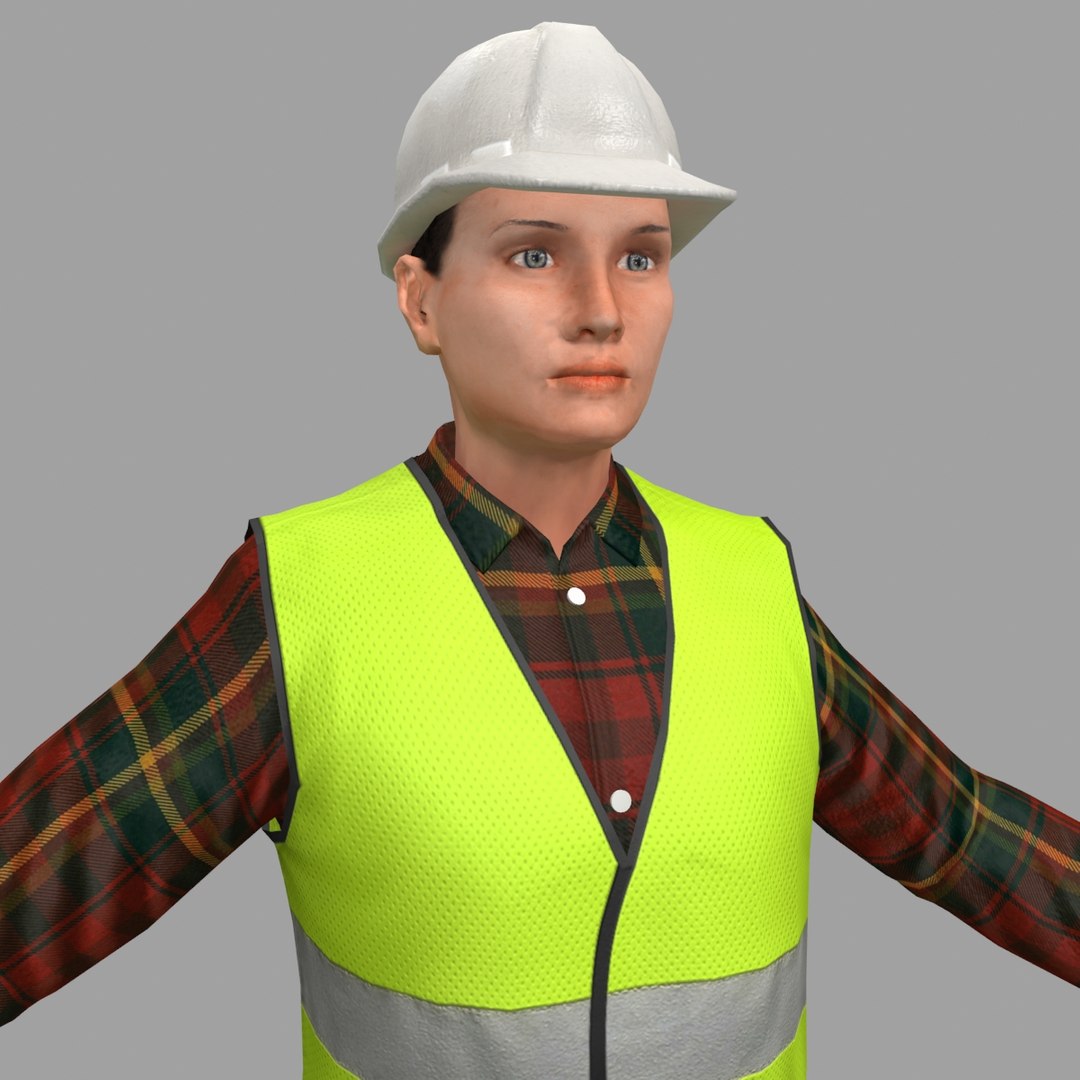 Female Worker 3D Model - TurboSquid 1403061