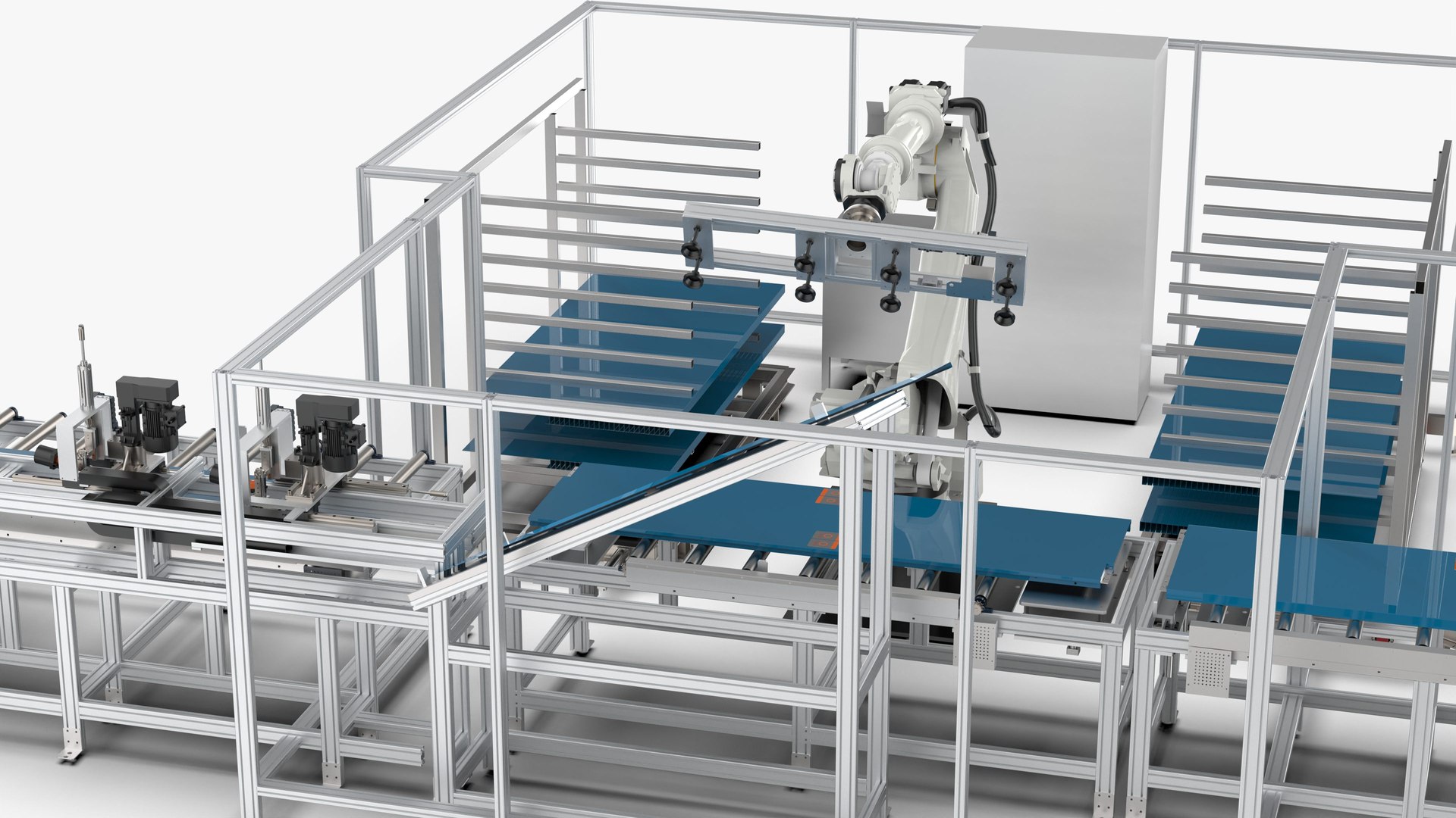 3D Model Automatic Hall Door Panel Assembly Line - TurboSquid 2248343