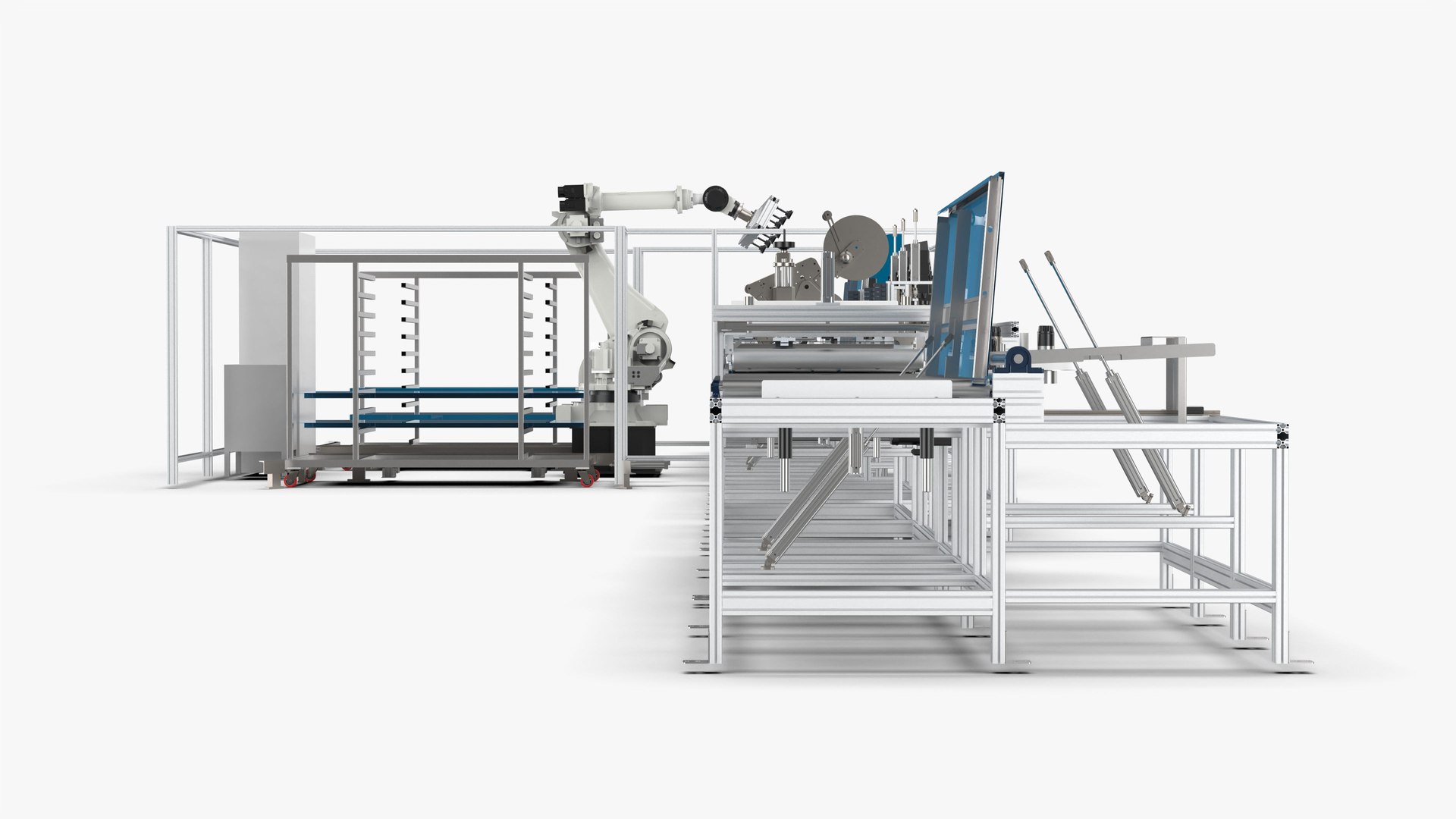 3D Model Automatic Hall Door Panel Assembly Line - TurboSquid 2248343