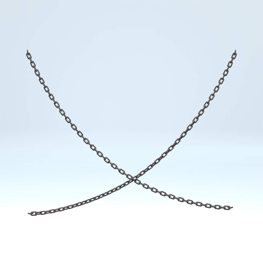 3D Old Crossed Chains Model - TurboSquid 2421151