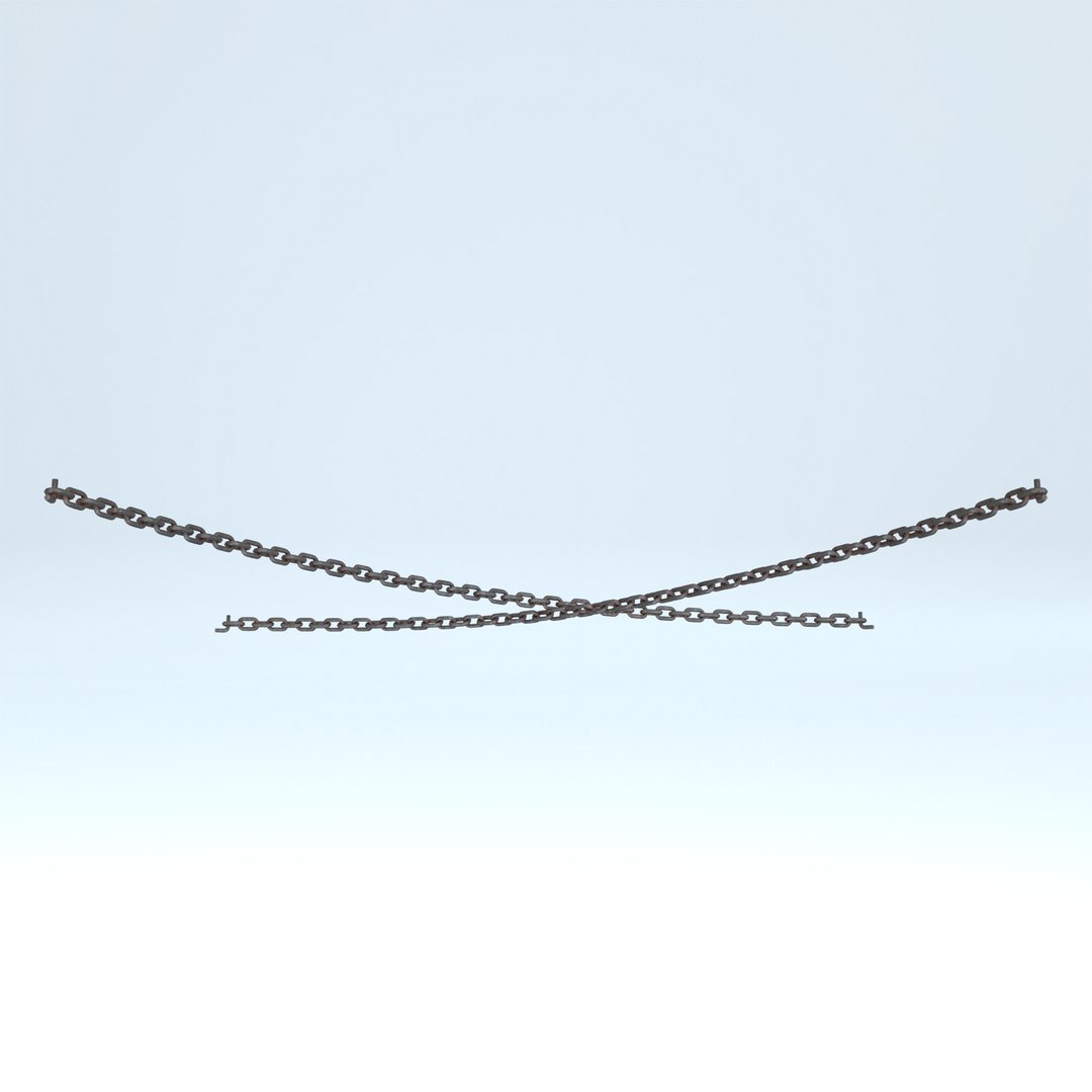 3D Old Crossed Chains Model - TurboSquid 2421151