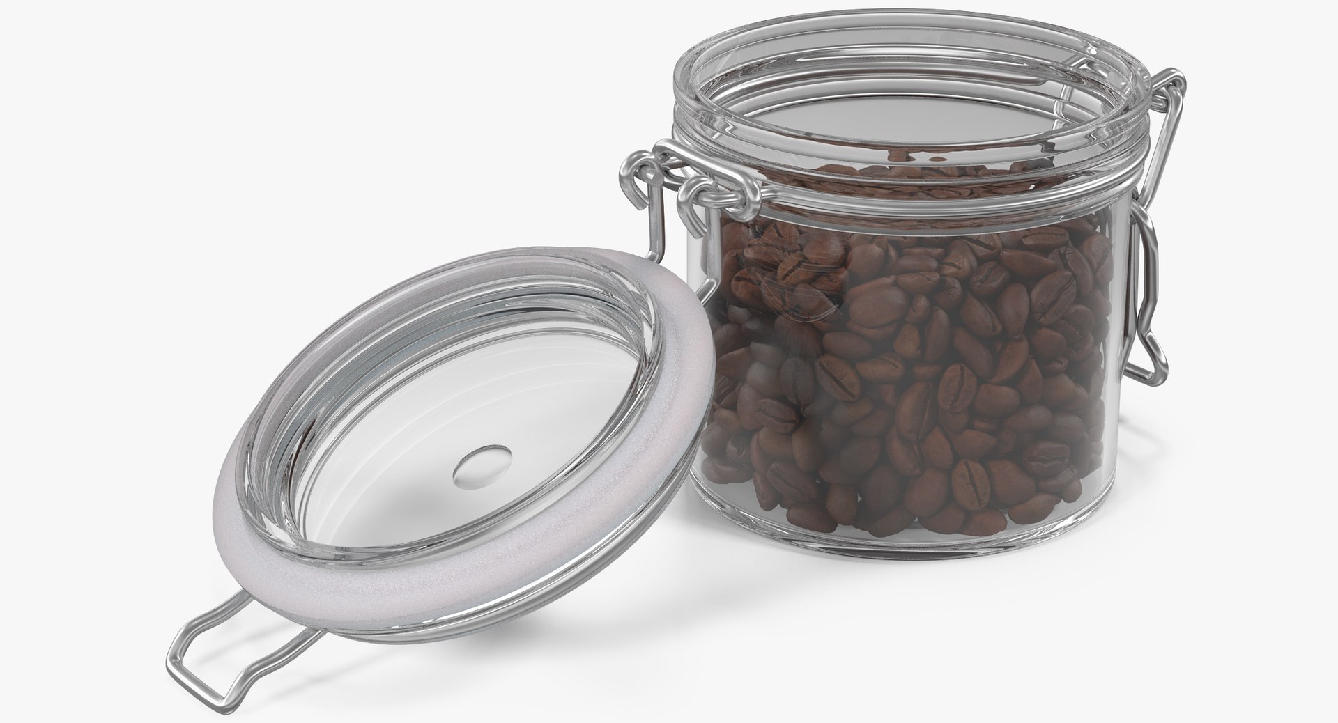 Coffee Beans Roasted Glass Jar 3D Model - TurboSquid 1430111