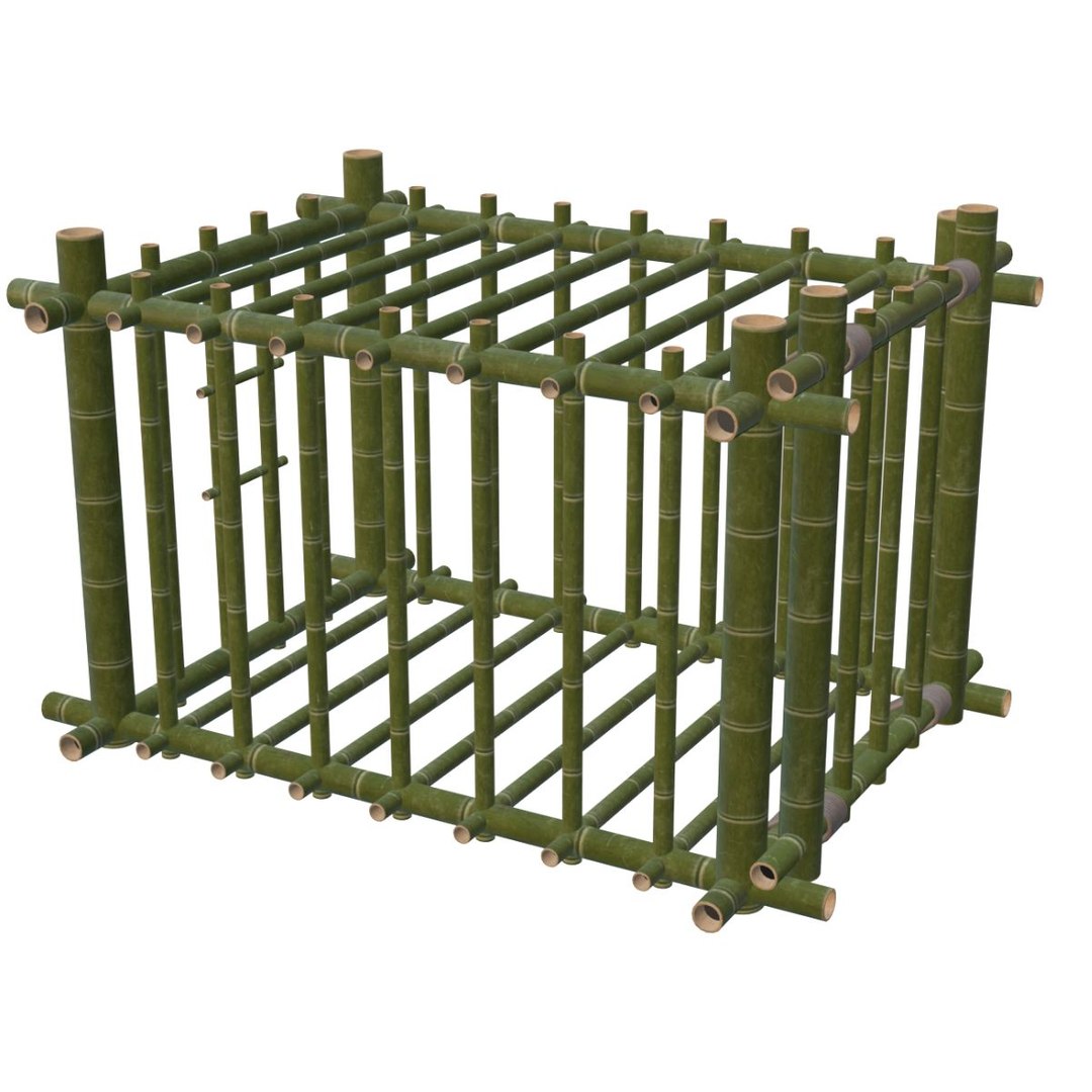 Low Poly Bamboo Construction 3D Model Model - TurboSquid 2300483