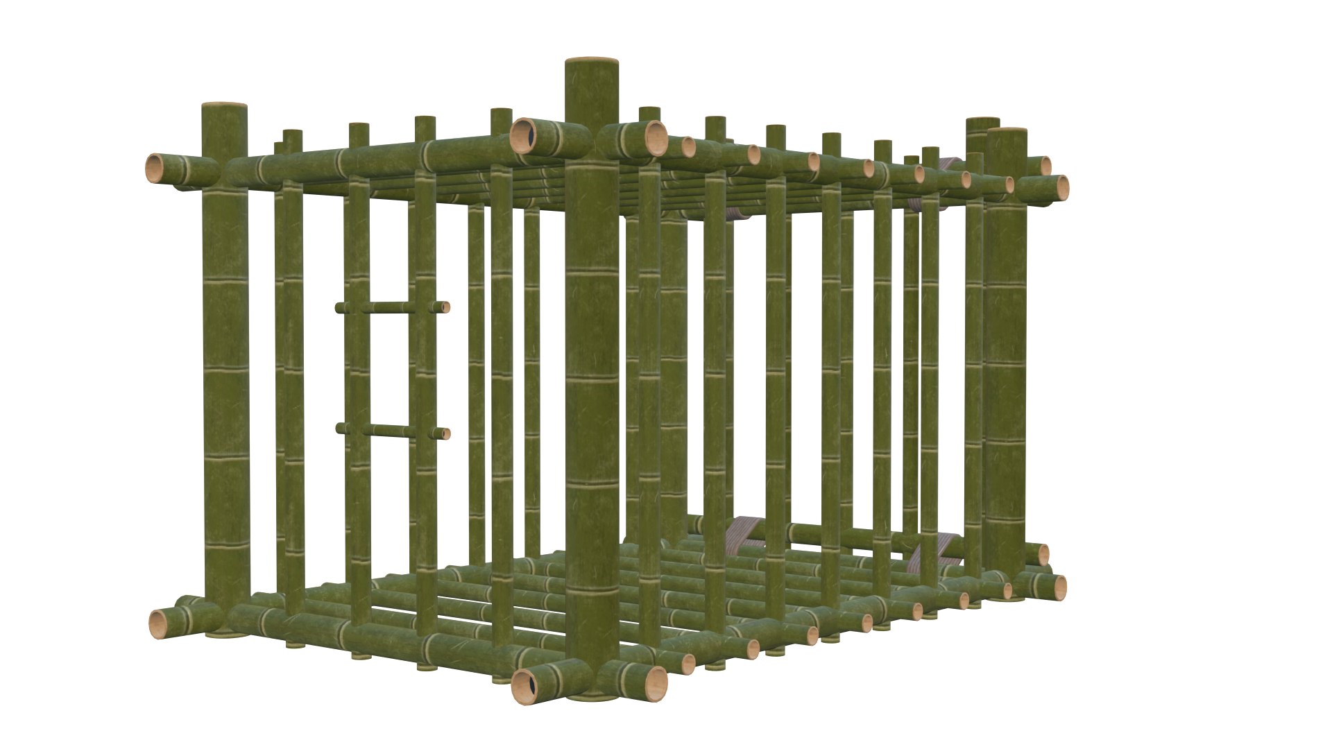 Low Poly Bamboo Construction 3D Model Model - TurboSquid 2300483