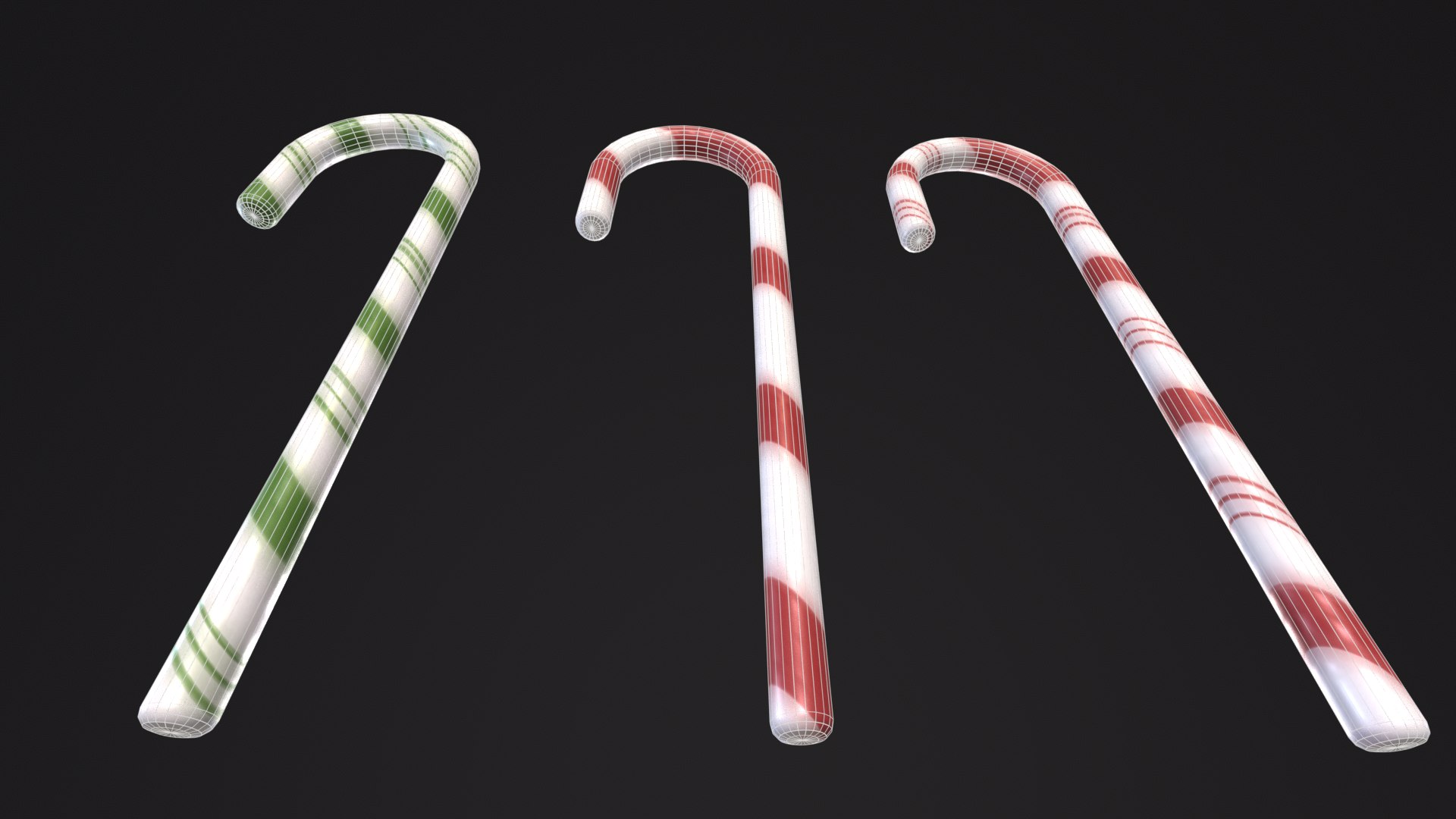 3D Christmas Candy Cane - TurboSquid 2175701