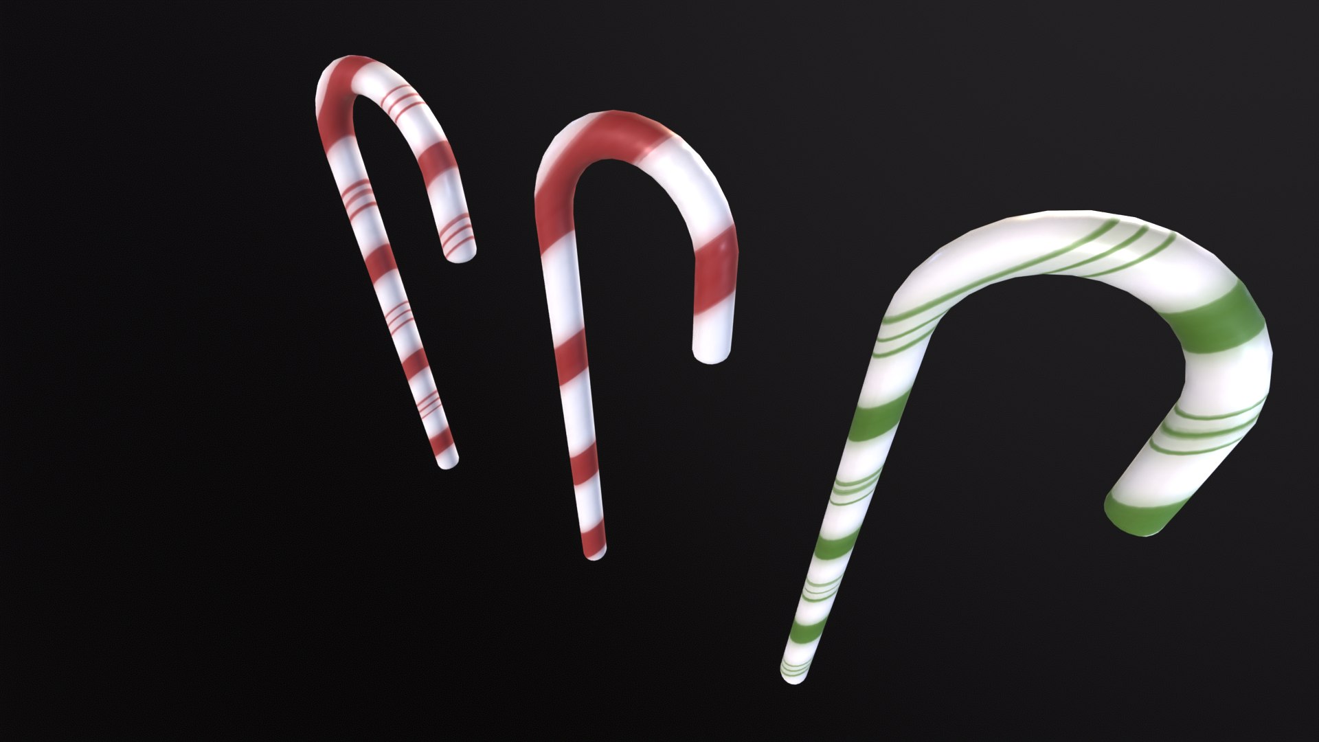 3D Christmas Candy Cane - TurboSquid 2175701