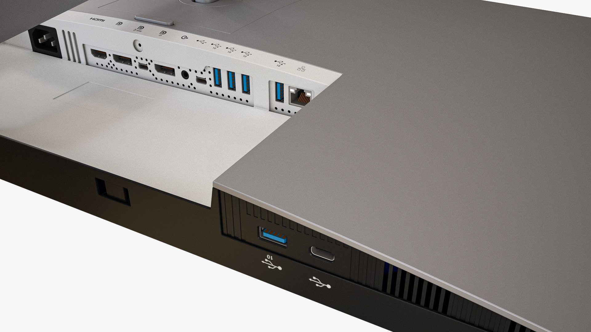 3D Dell UltraSharp 32-Inch Monitor Silver - TurboSquid 2079504