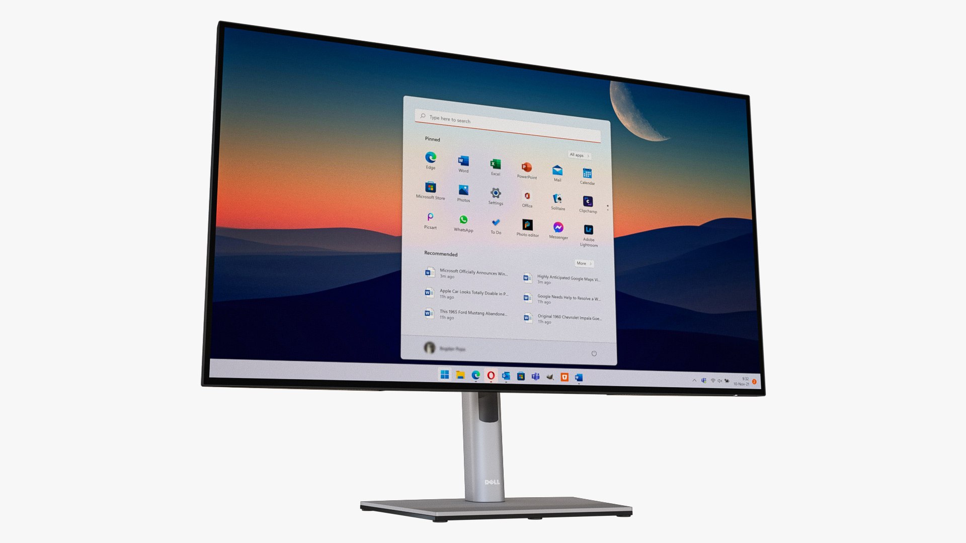 3D Dell UltraSharp 32-Inch Monitor Silver - TurboSquid 2079504