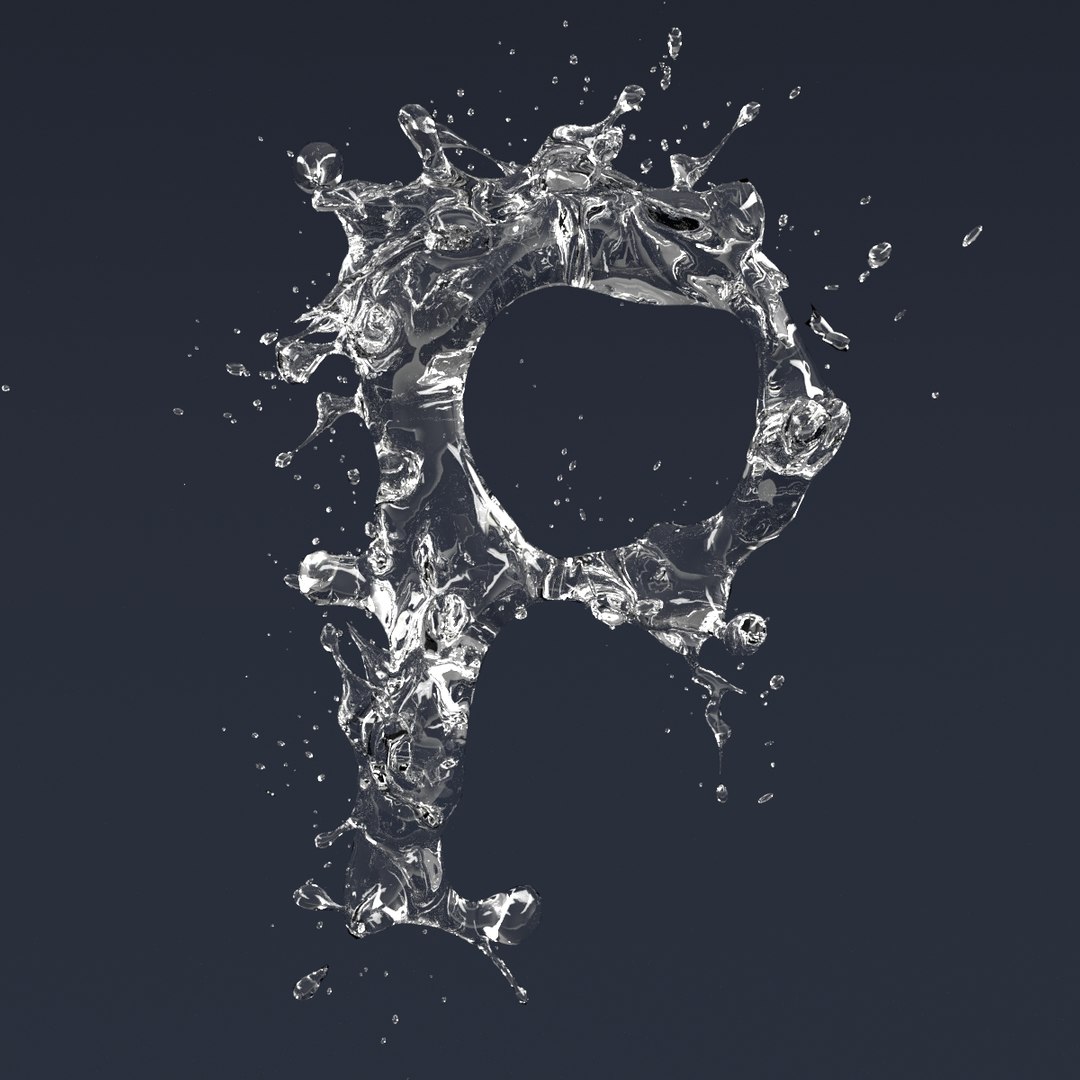 Letter P Splash 3D Model - TurboSquid 1151989