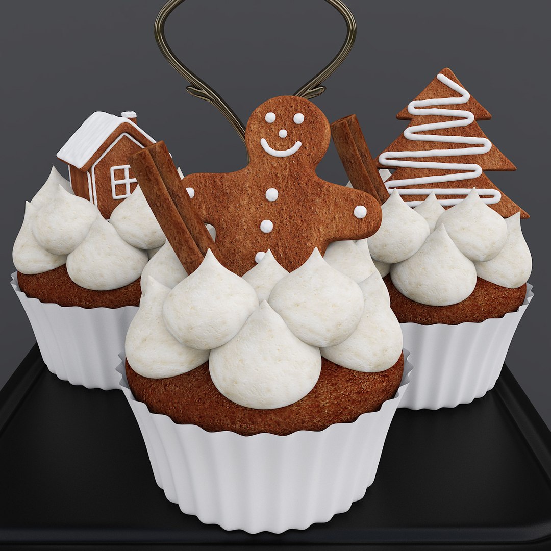 Christmas Dessert 3D Model - TurboSquid 1900536