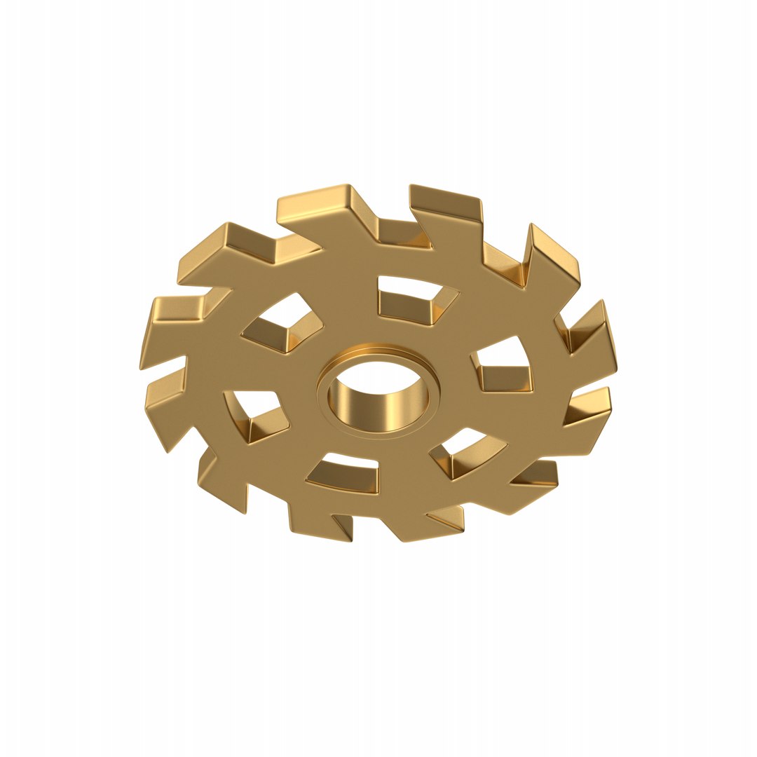 3D Gold Gear model - TurboSquid 2029153