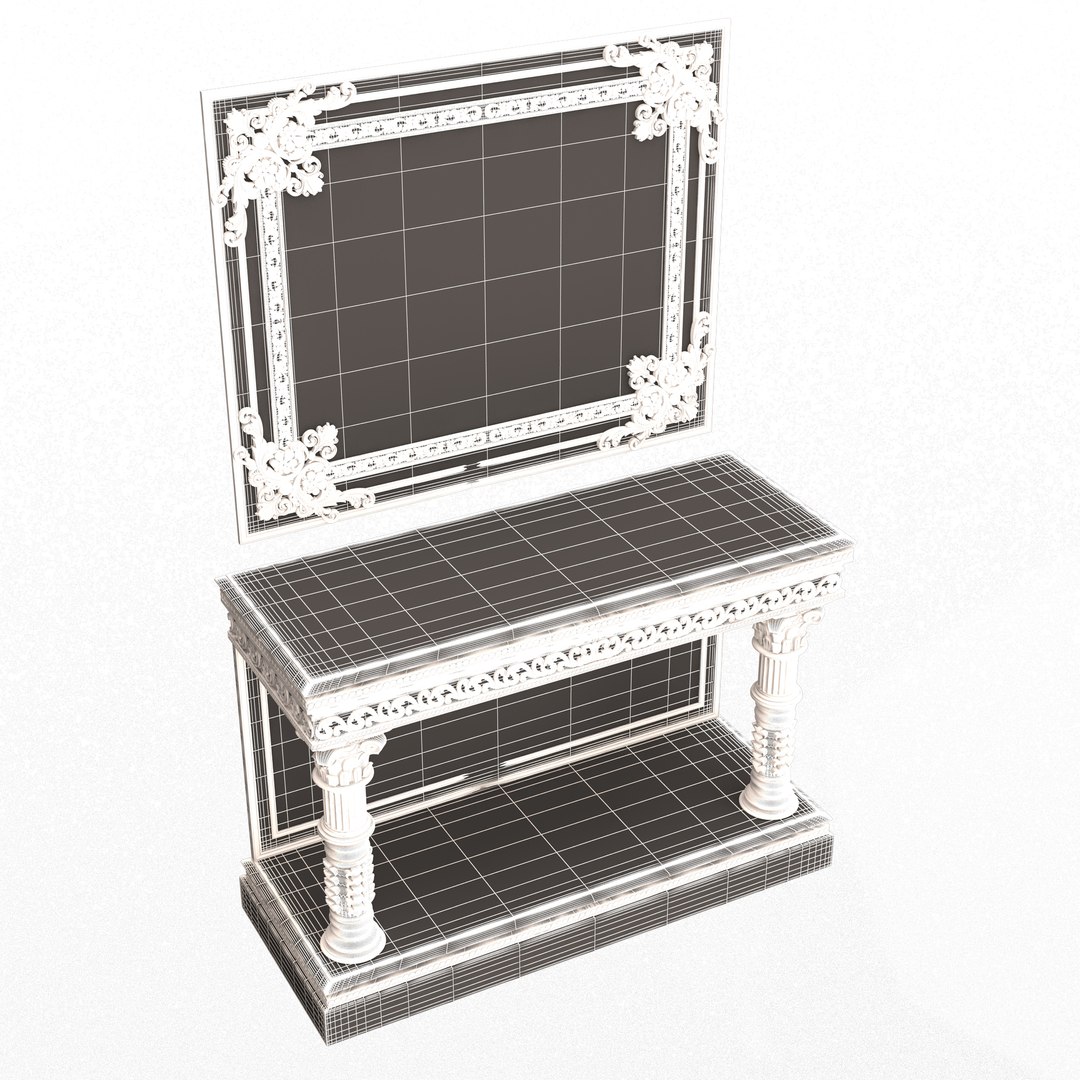 3D Model Classic Console Table 04 - TurboSquid 2325916