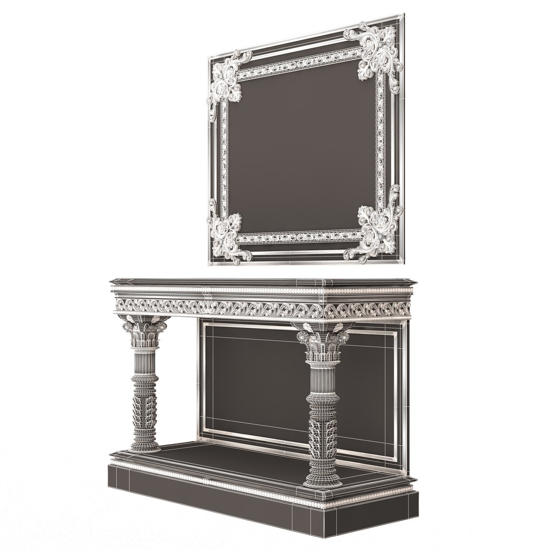 3D Model Classic Console Table 04 - TurboSquid 2325916