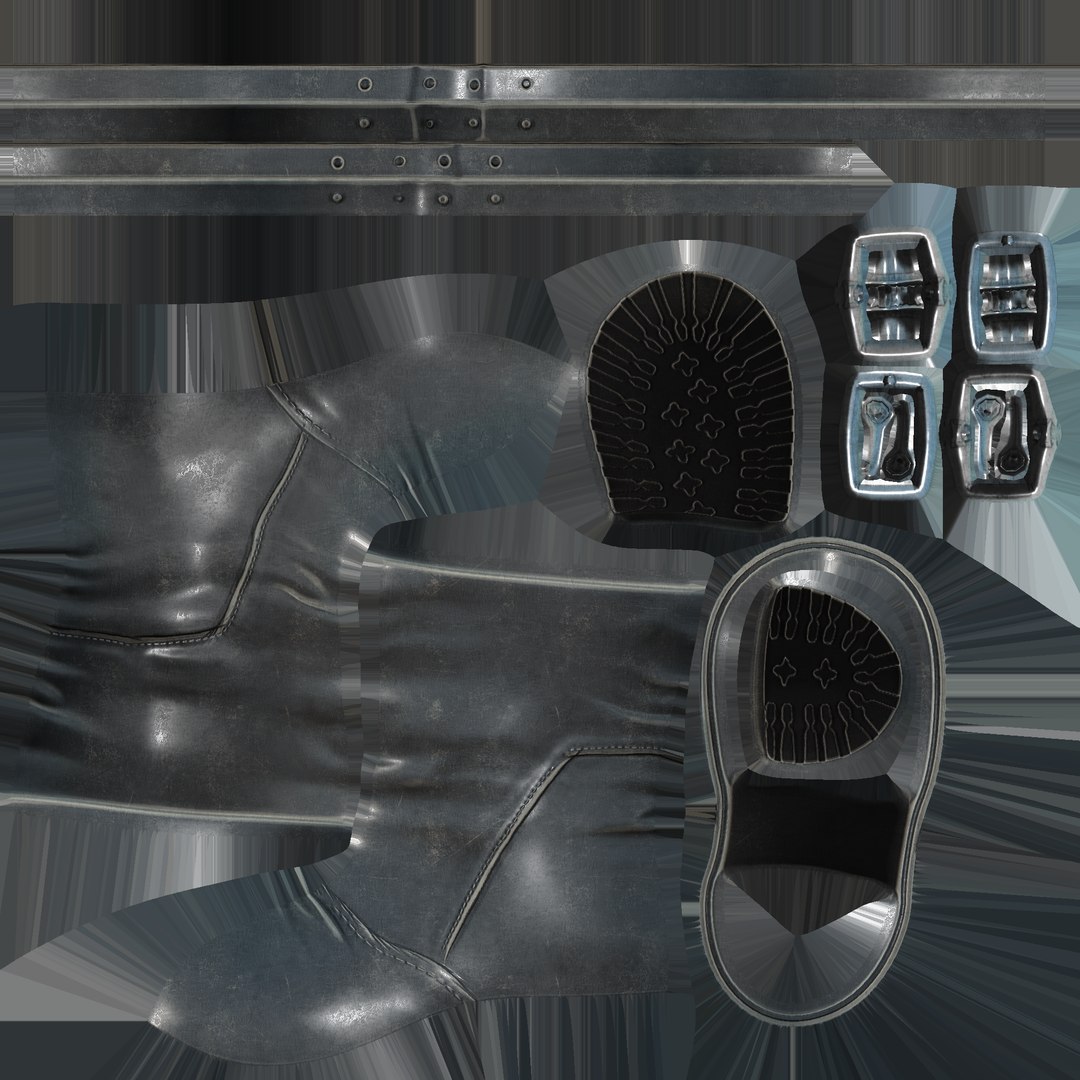 3D model Space Pilot Sci-fi Rider Boots - TurboSquid 1928638