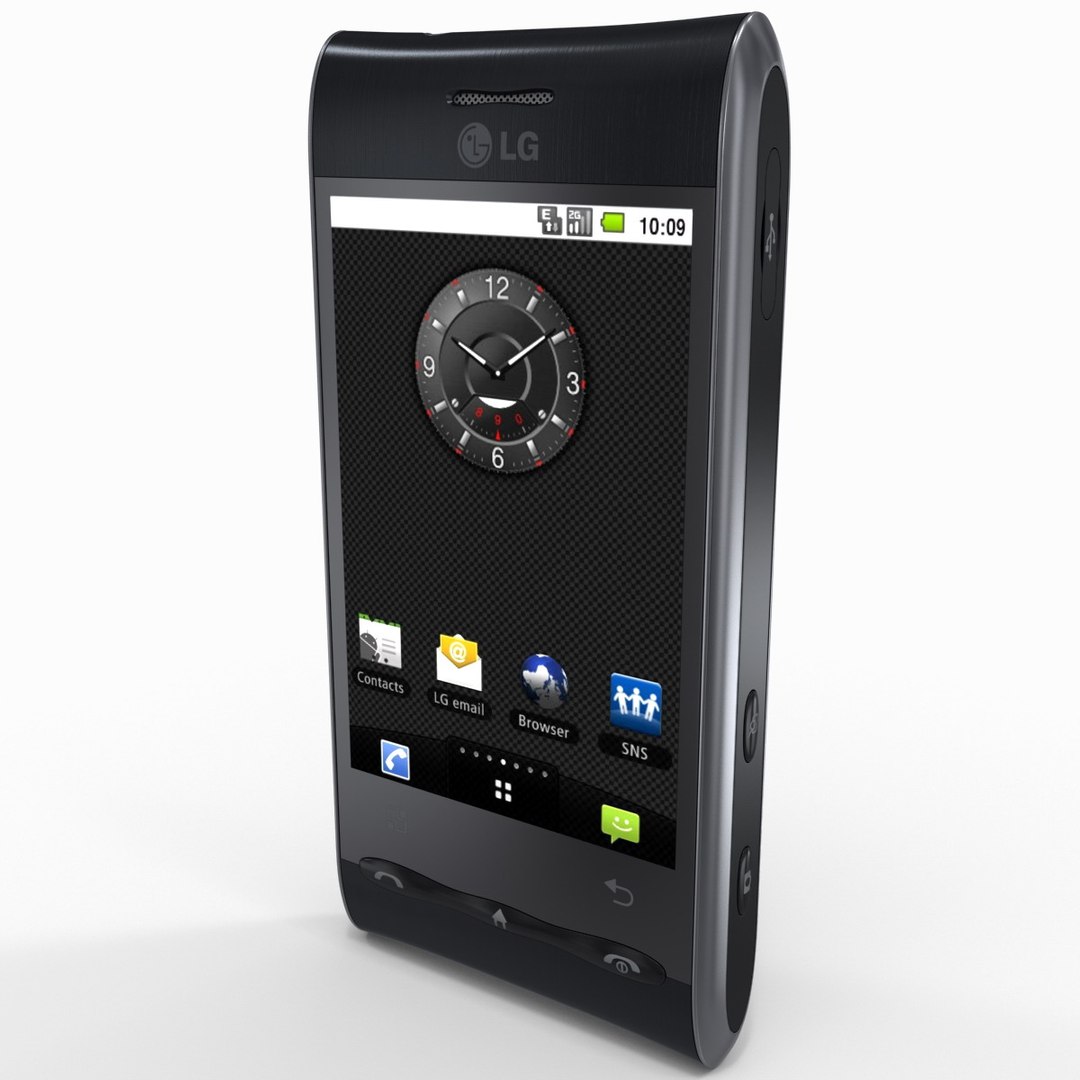3d model lg optimus gt540 black