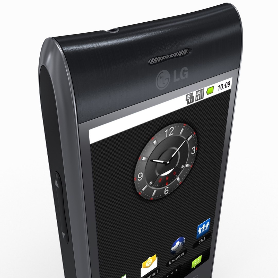 3d model lg optimus gt540 black