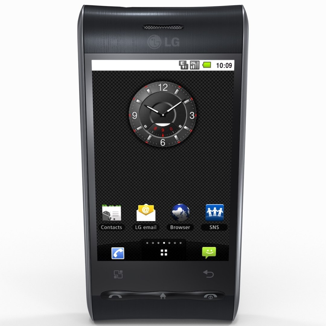 3d model lg optimus gt540 black