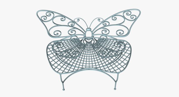 Butterfly bench model - TurboSquid 1371509